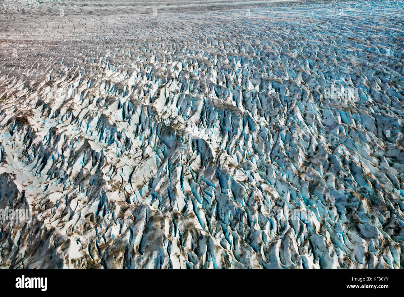 USA, Alaska, Juneau, ariel views of the Taku Glacier seen from ...