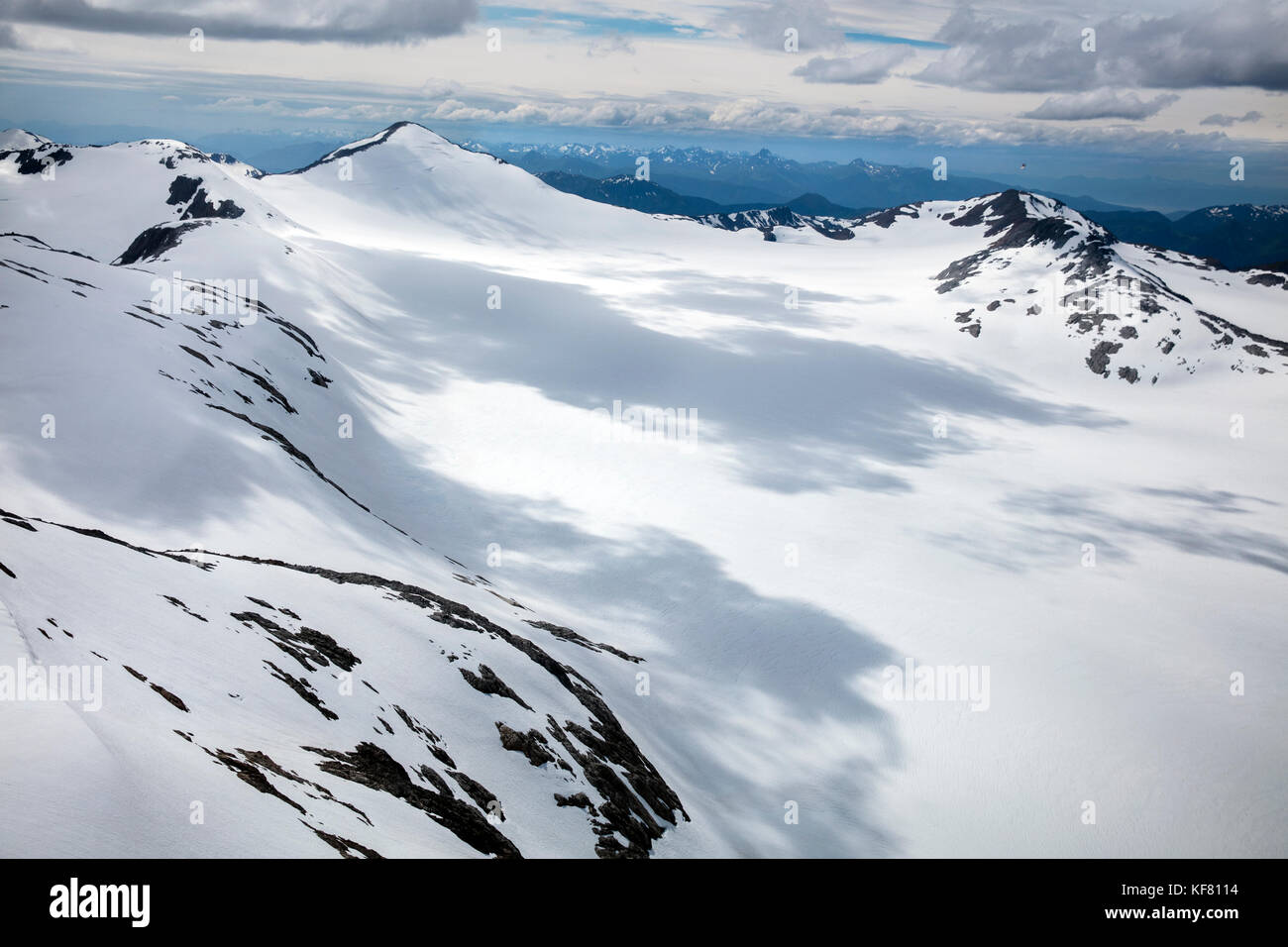 USA, Alaska, Juneau, ariel views of the beautiful Alaskan scenery seen ...