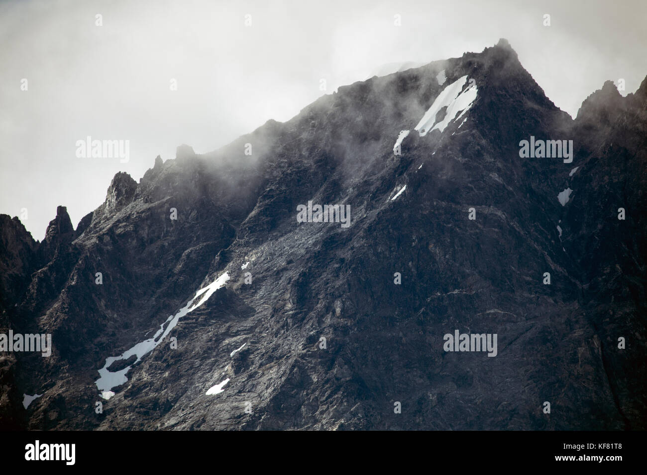 USA, Alaska, Redoubt Bay, Big River Lake, mountains surrounding Redoubt ...