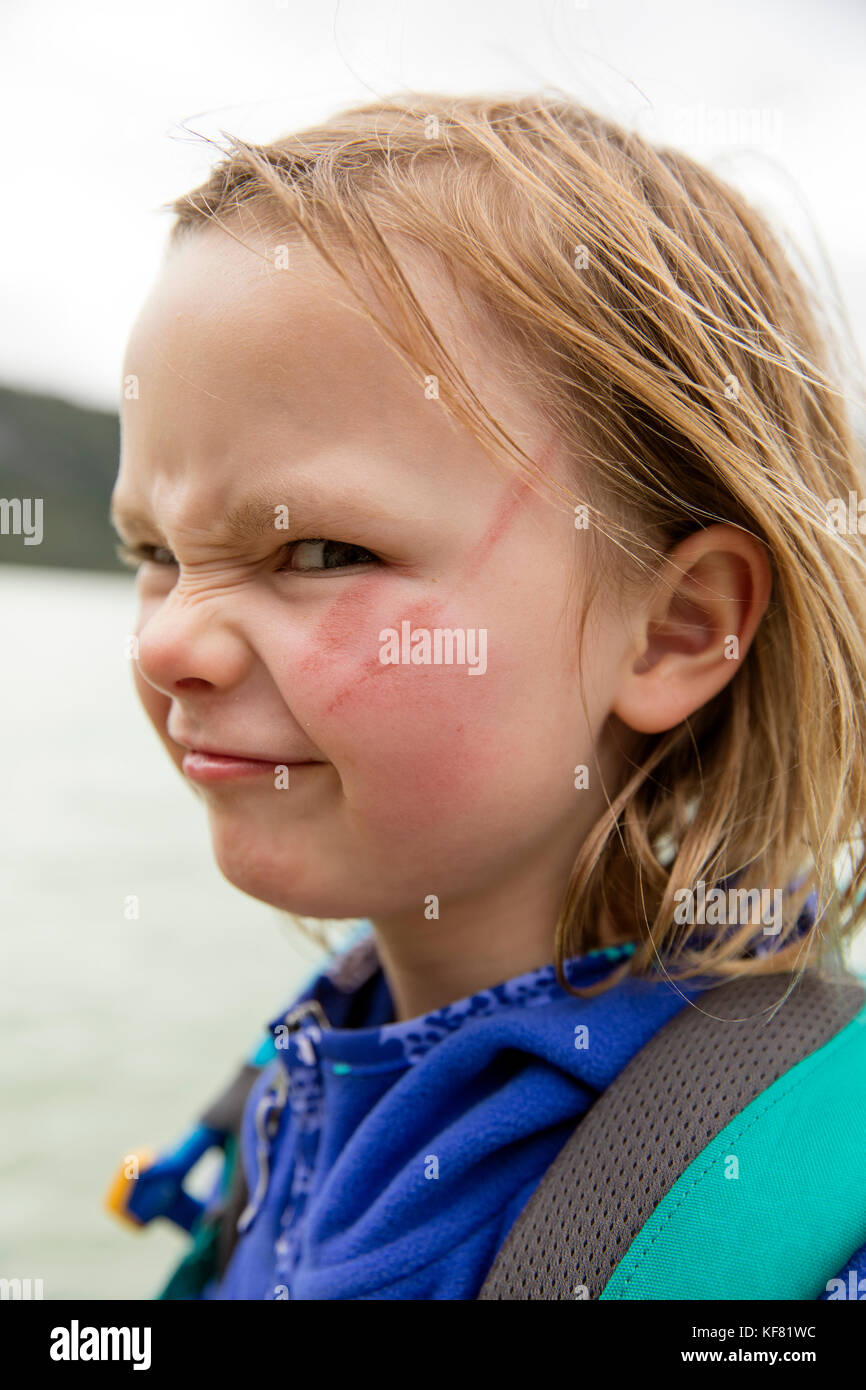 USA, Alaska, Redoubt Bay, Big River Lake, hanging out on the grounds at ...