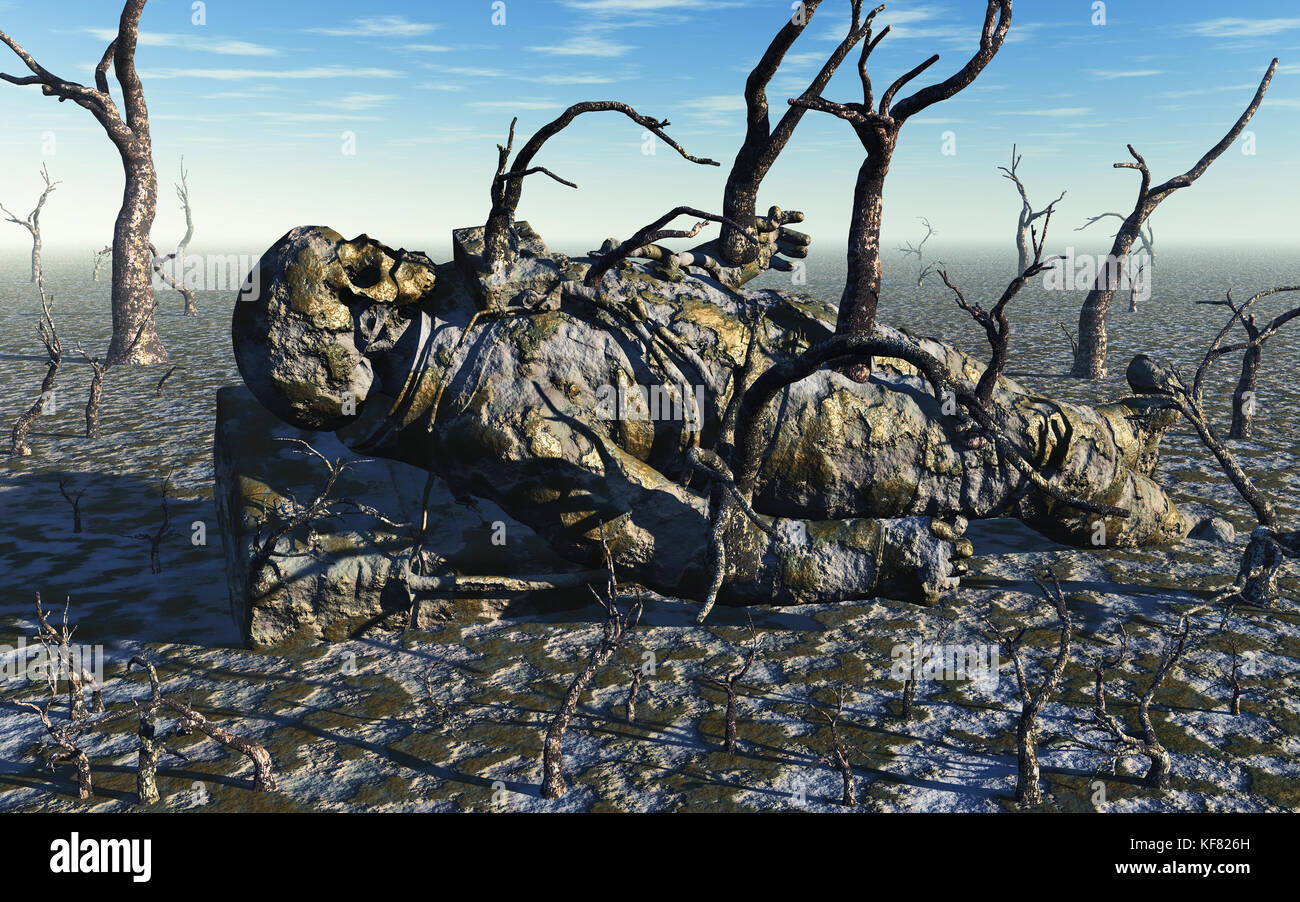 A Dead Humanoid Astronaut Stock Photo - Alamy