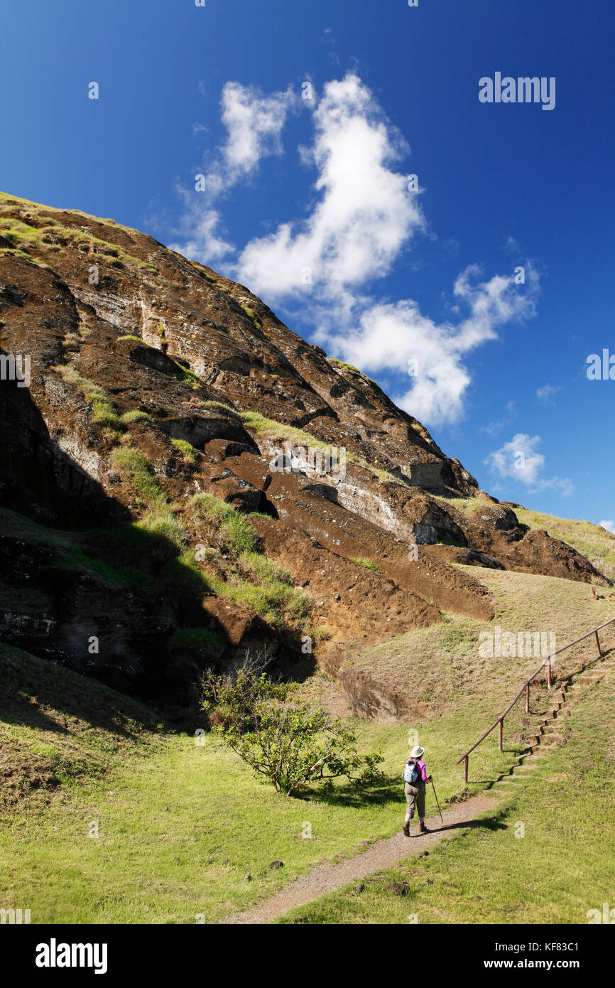 EASTER ISLAND, CHILE, Isla de Pascua, Rapa Nui, Rano Raraku is a ...