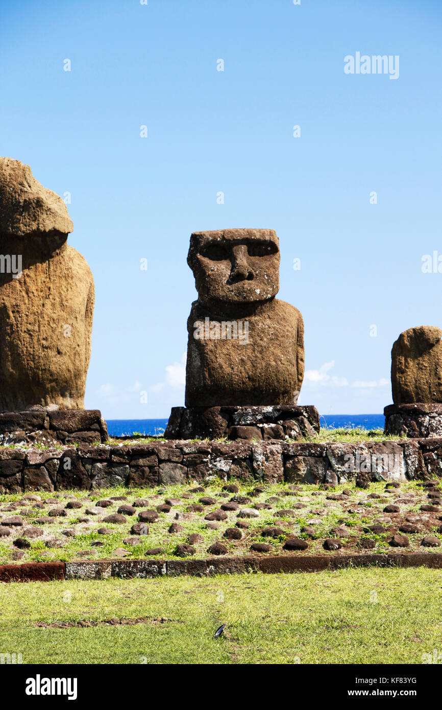 EASTER ISLAND, CHILE, Isla de Pascua, Rapa Nui, Rano Raraku is a ...