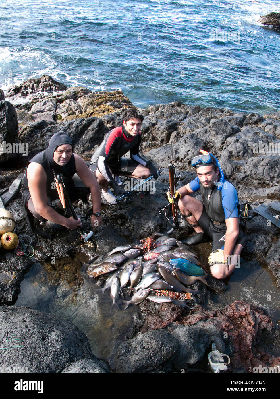 EASTER ISLAND, CHILE, Isla de Pascua, Rapa Nui, the fish caught while ...