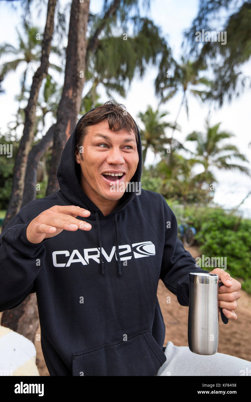 USA, Oahu, Hawaii, portrait of MMA Mixed Martial Arts Ultimate fighter ...