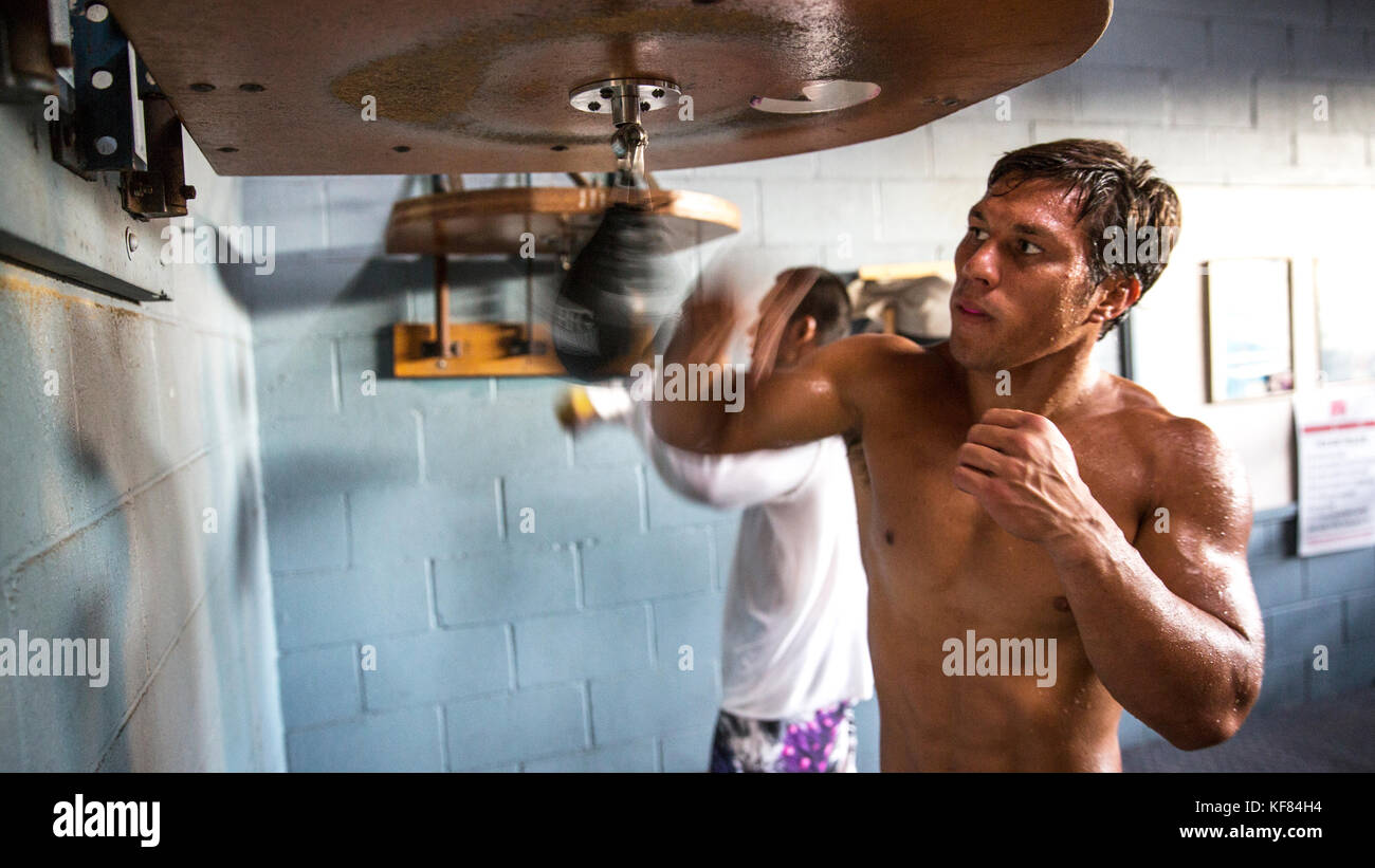 USA, Oahu, Hawaii, MMA Mixed Martial Arts Ultimate fighter Lowen ...