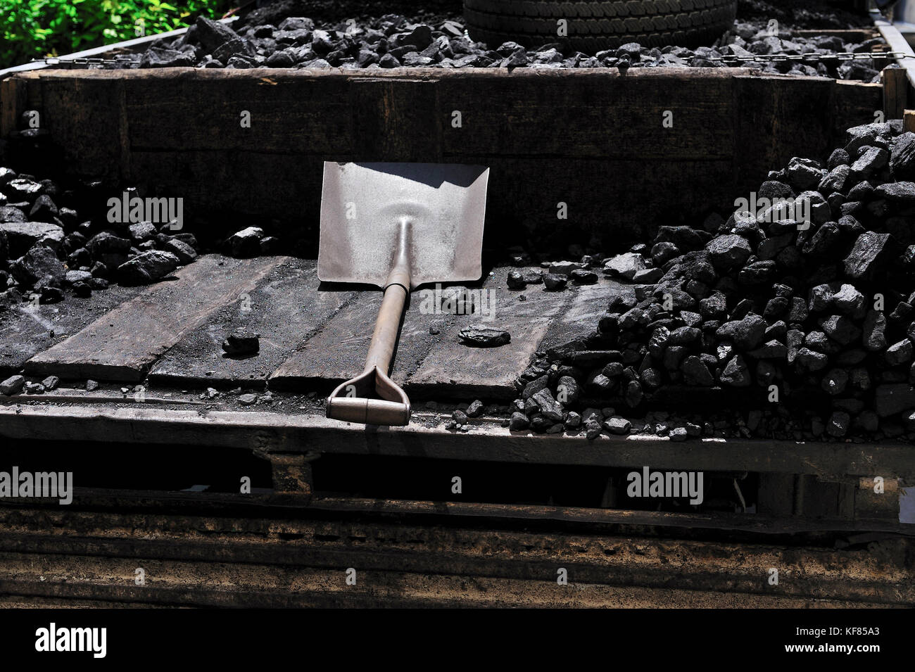 coal, unloading, burning, heating, energy, winter, daily life, people ...