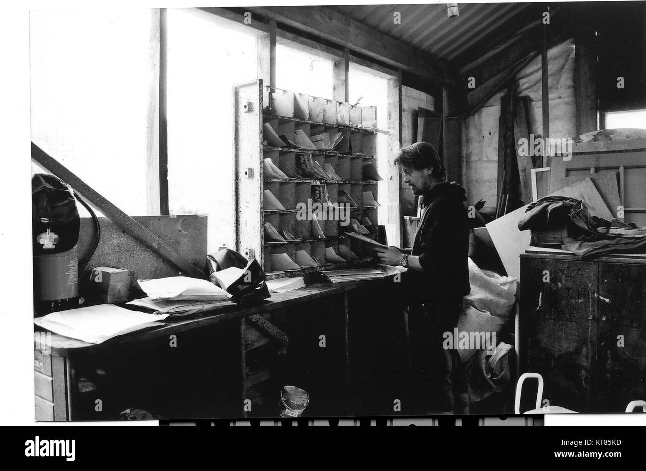 Postman sorting mail remote scotland Black and White Stock Photos ...