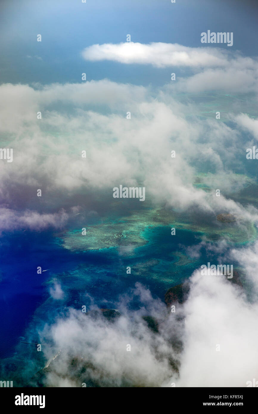 INDONESIA, Flores, view of the Indian Ocean from the air between Labuan ...