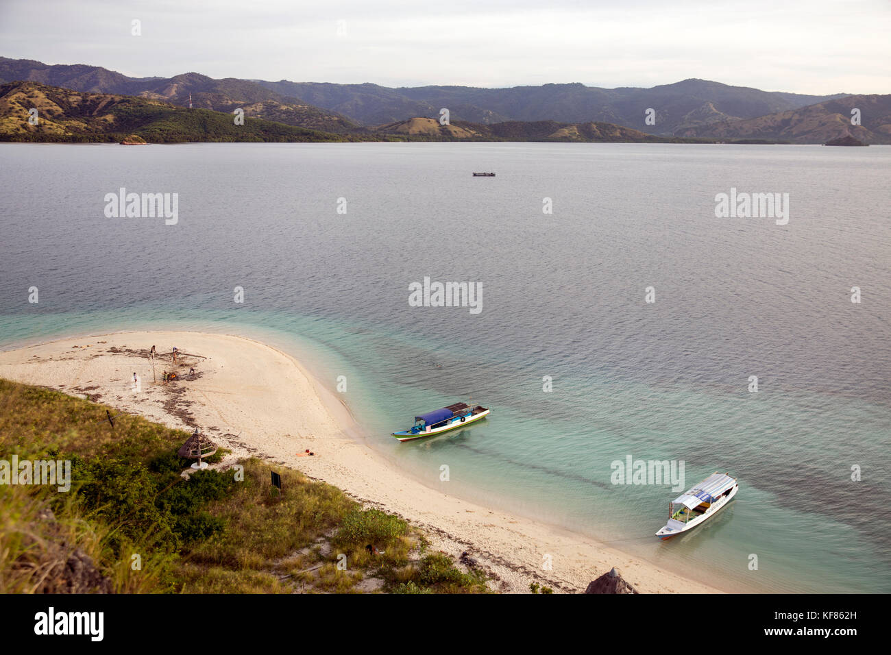 INDONESIA, Flores, view of Riung and the Flores Sea from the top of ...