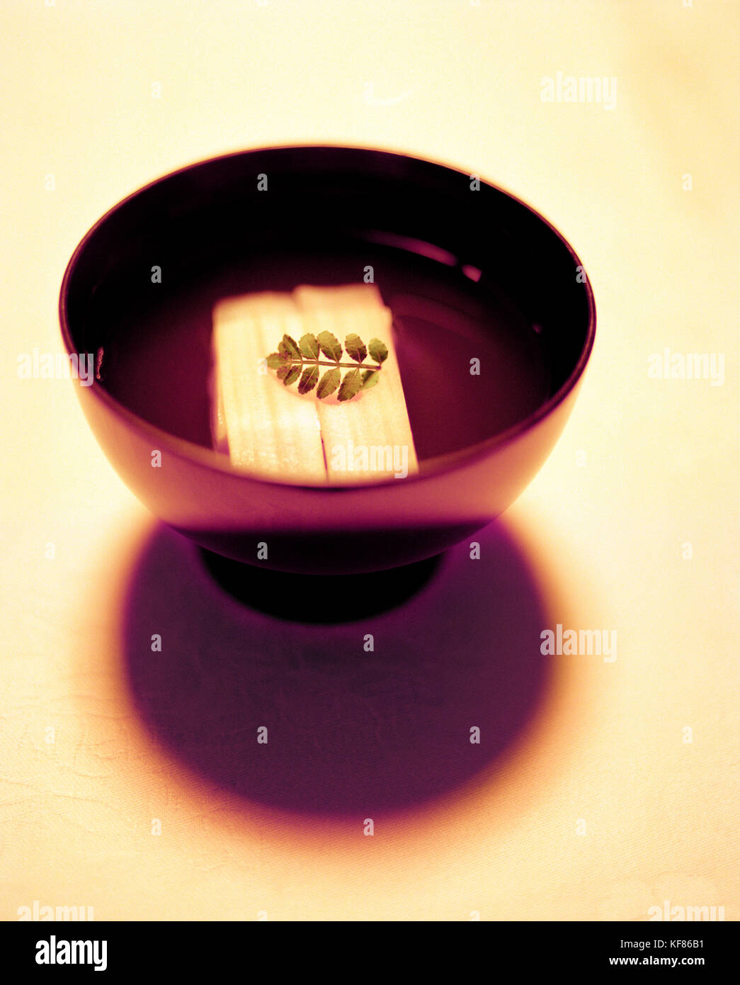 JAPAN, Kushu, bowl of miso soup, Ryokan Yoyokaku Stock Photo - Alamy
