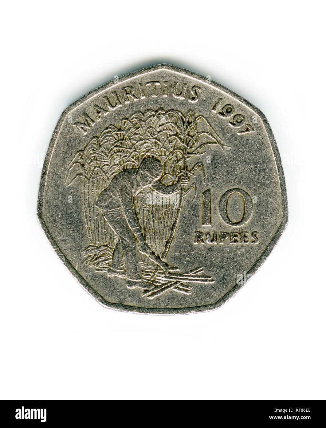 MAURITIUS, a 1997 ten rupee coin Stock Photo - Alamy