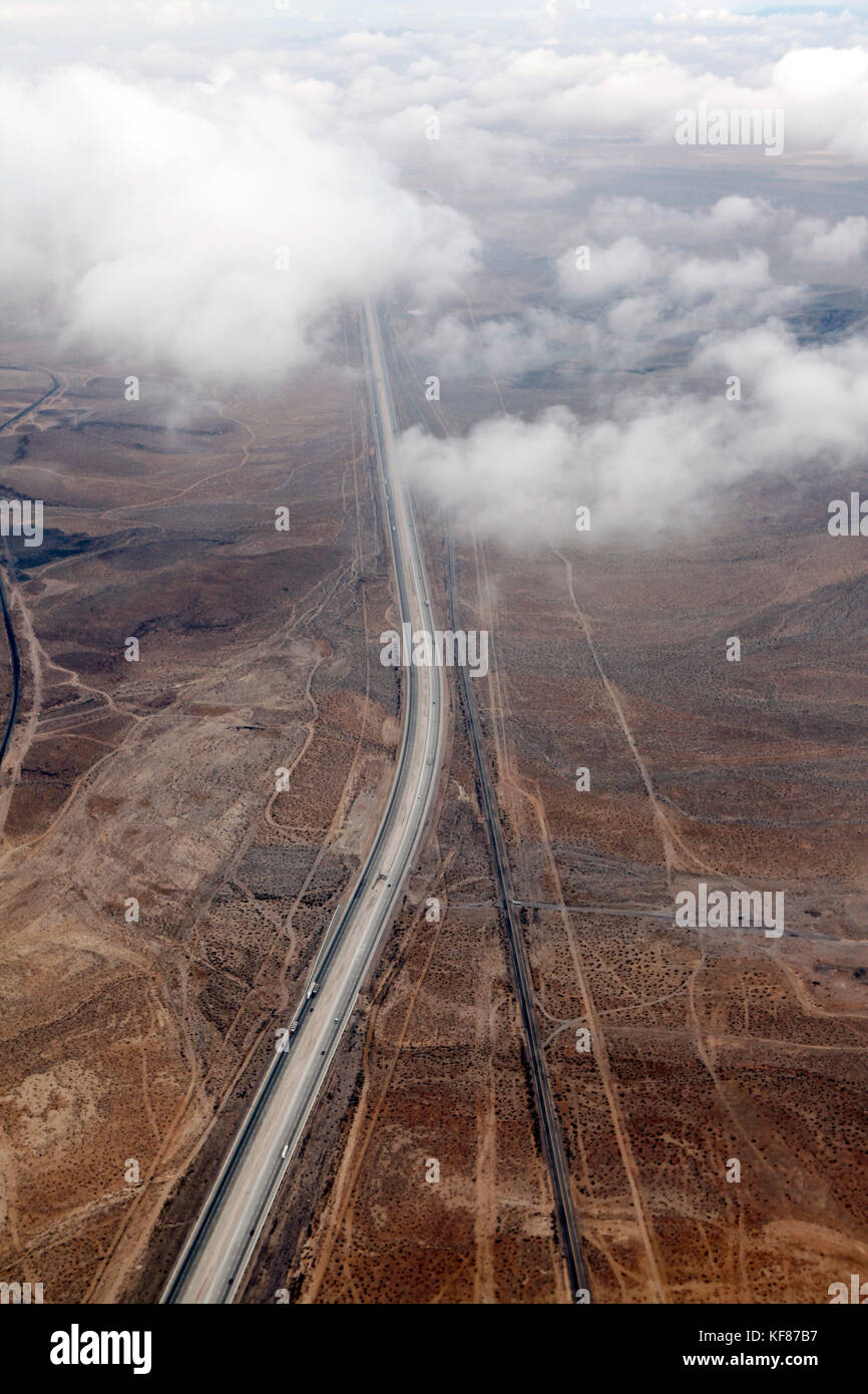 USA, Nevada, Las Vegas, Looking to the South down Interstate 15 towards ...