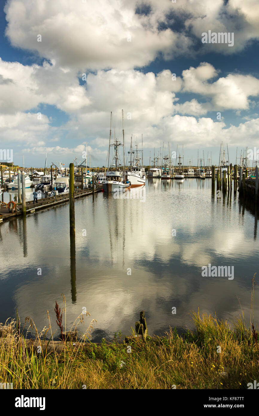 USA, Washington State, Ilwaco, the Port of Ilwaco located on the ...
