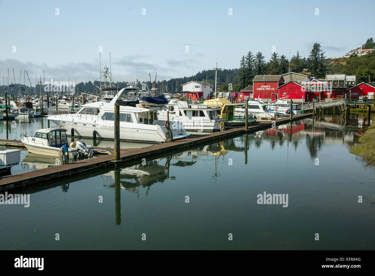 USA, Washington State, Ilwaco, the Port of Ilwaco located on the ...