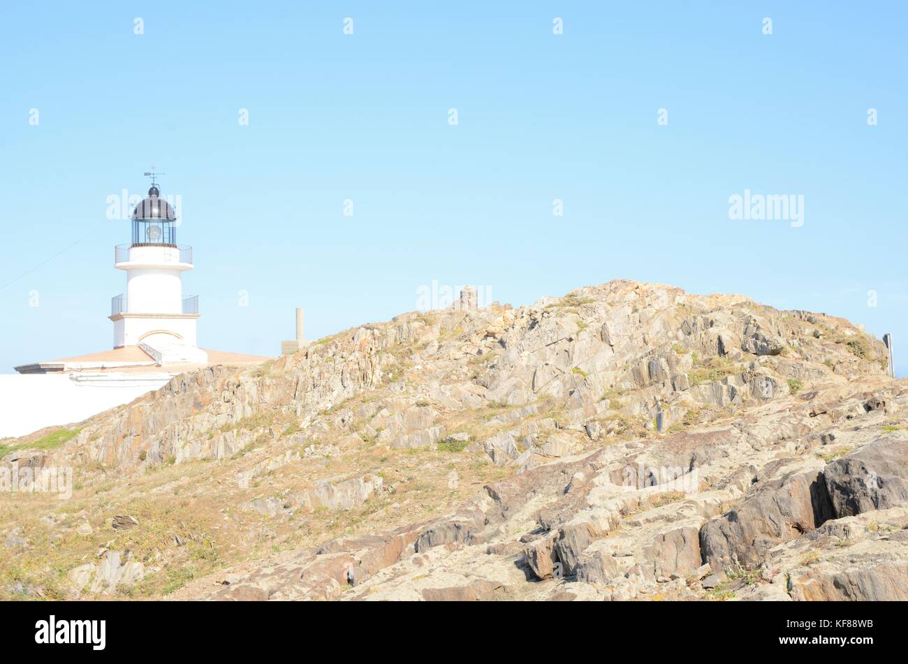 Lighthouse in Cap de Creus Natural Park, in Costa Brava, Girona ...