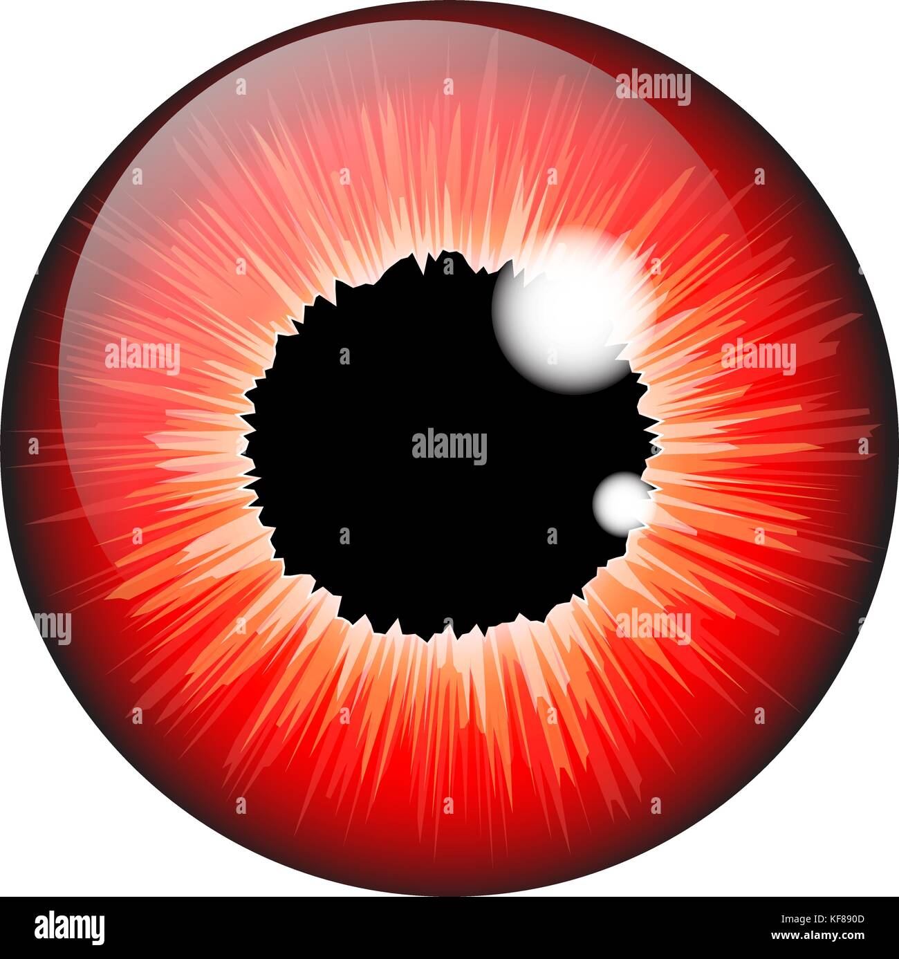red iris eye realistic vector set design isolated on white background ...