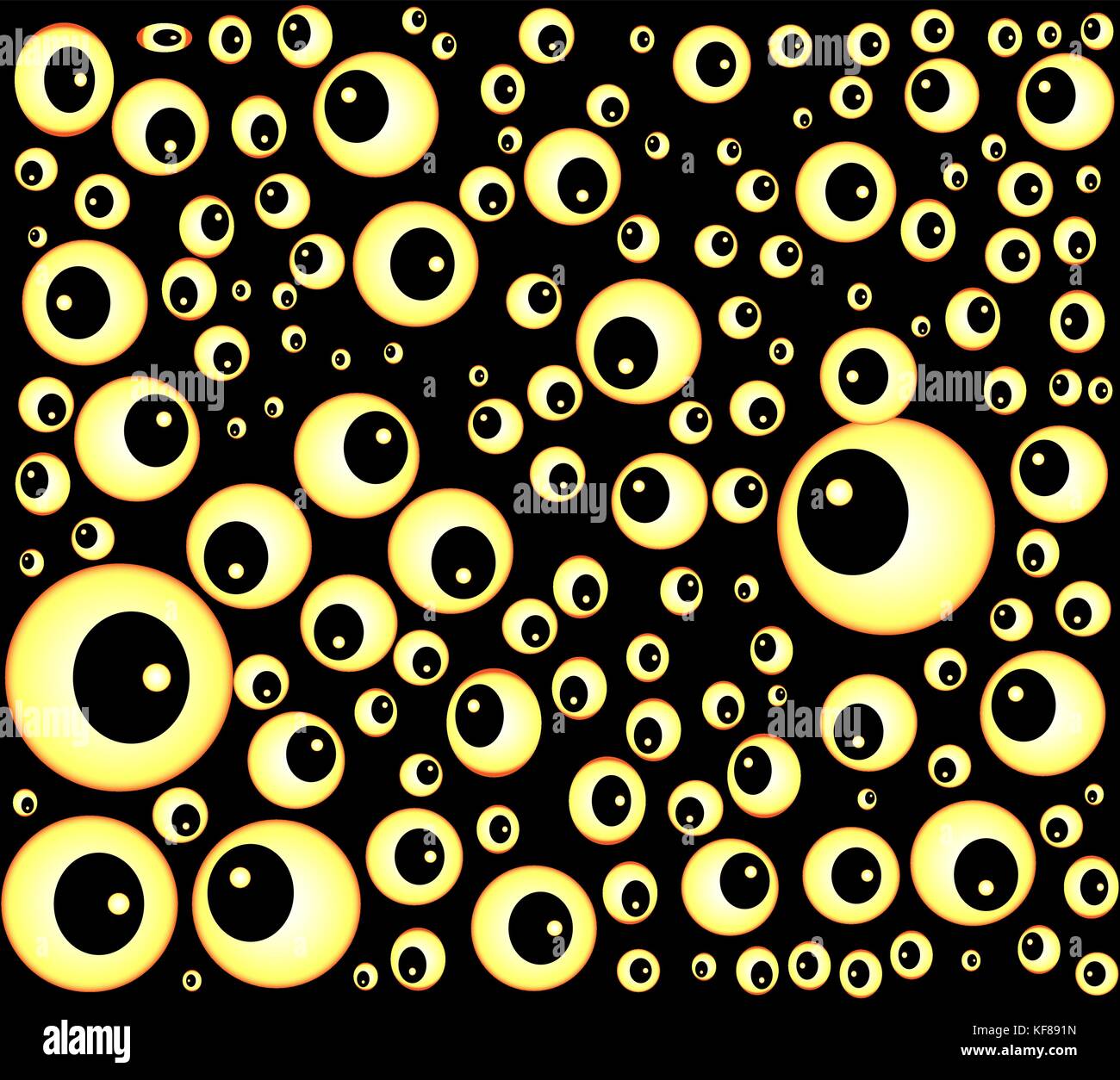 halloween spooky scary eyes vector design isolated on black background ...