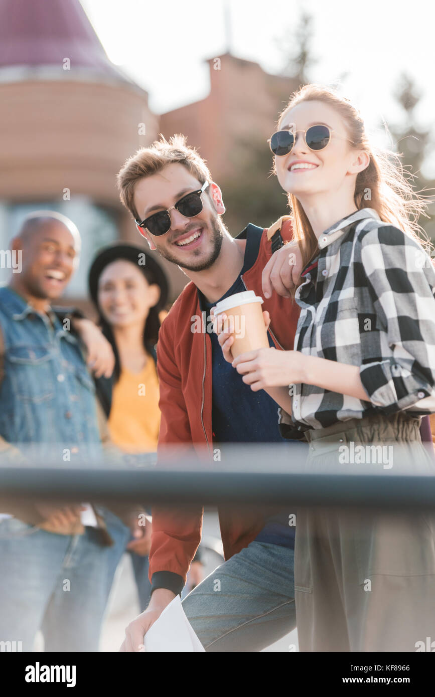 happy multicultural friends Stock Photo - Alamy
