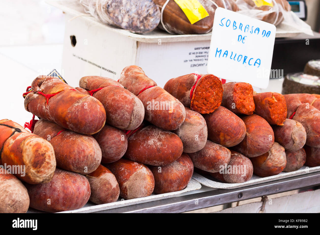 Traditional Majorcan Sobrassada sausage (Sobrasada de Mallorca) for ...