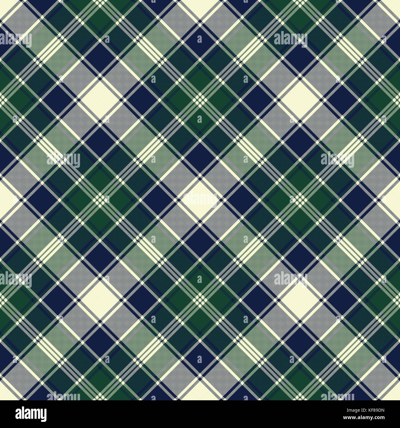Classic check plaid seamless pixel fabric texture. Vector illustration ...