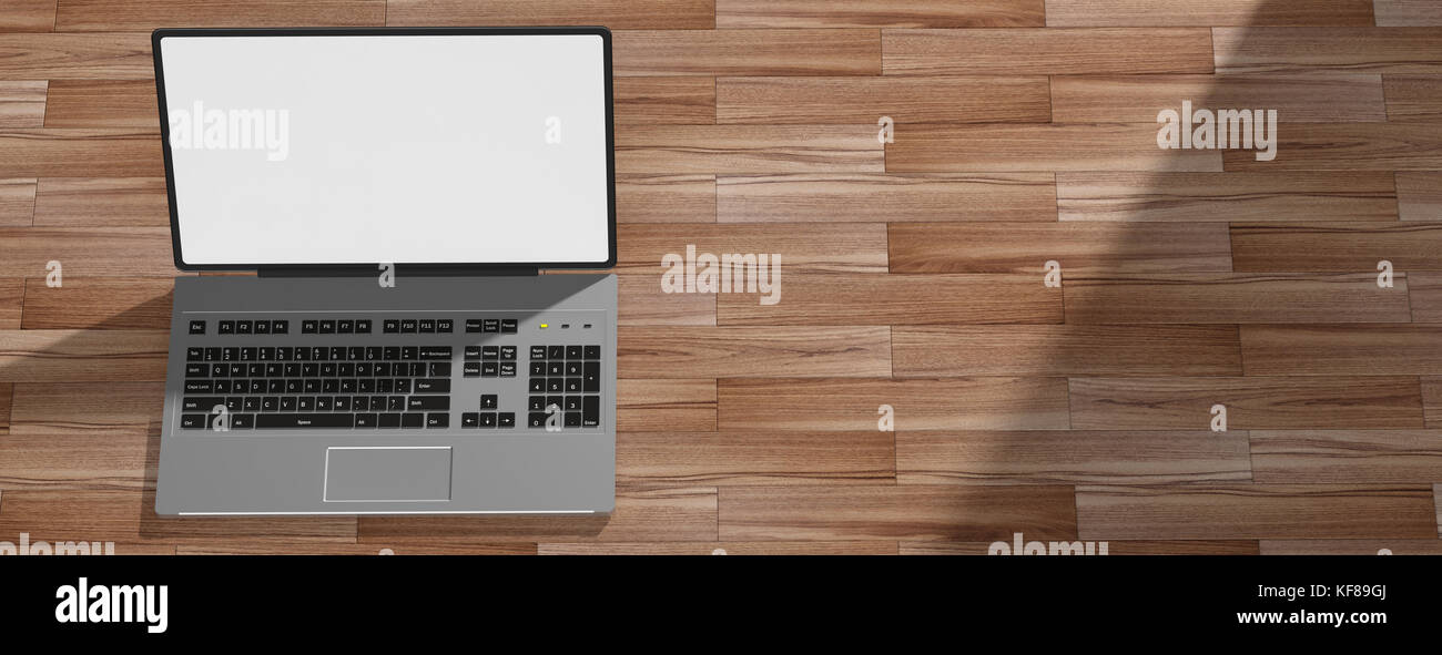 Laptop blank screen shadows hi-res stock photography and images - Alamy