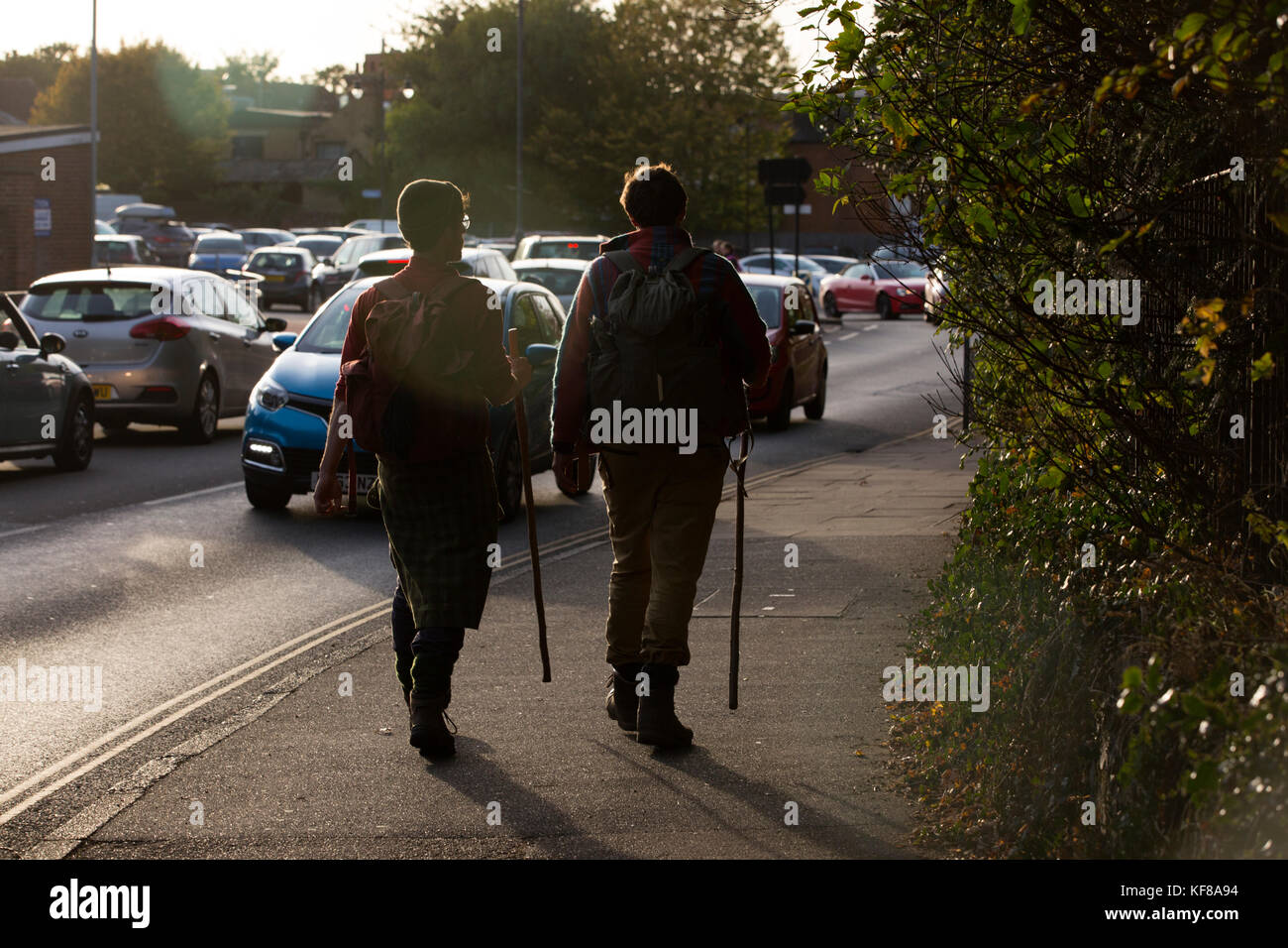 Pilgrimage to Canterbury, part of the Old Walk 220-mile pilgrims' route ...