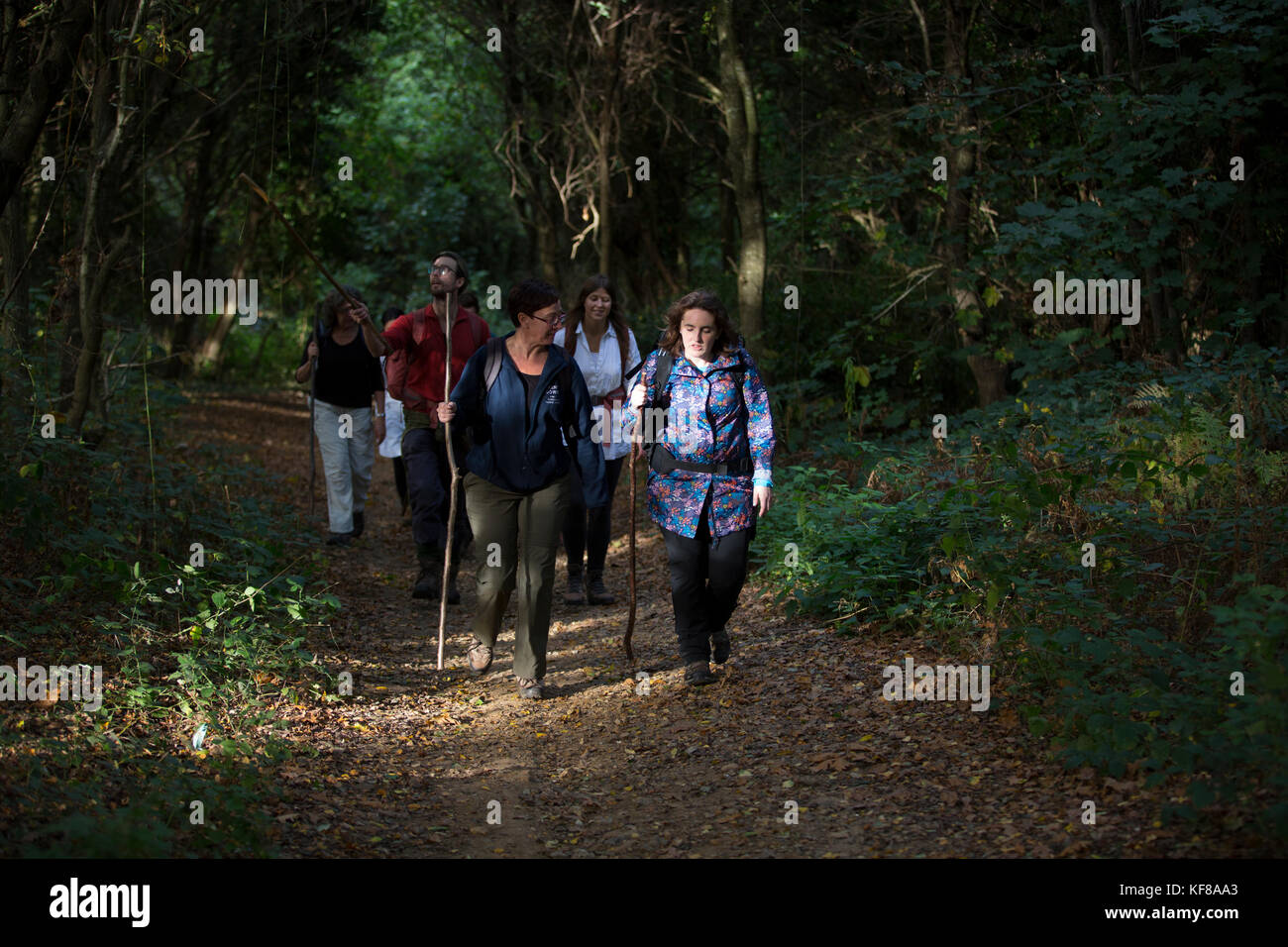 Pilgrimage to Canterbury, part of the Old Walk 220-mile pilgrims' route ...
