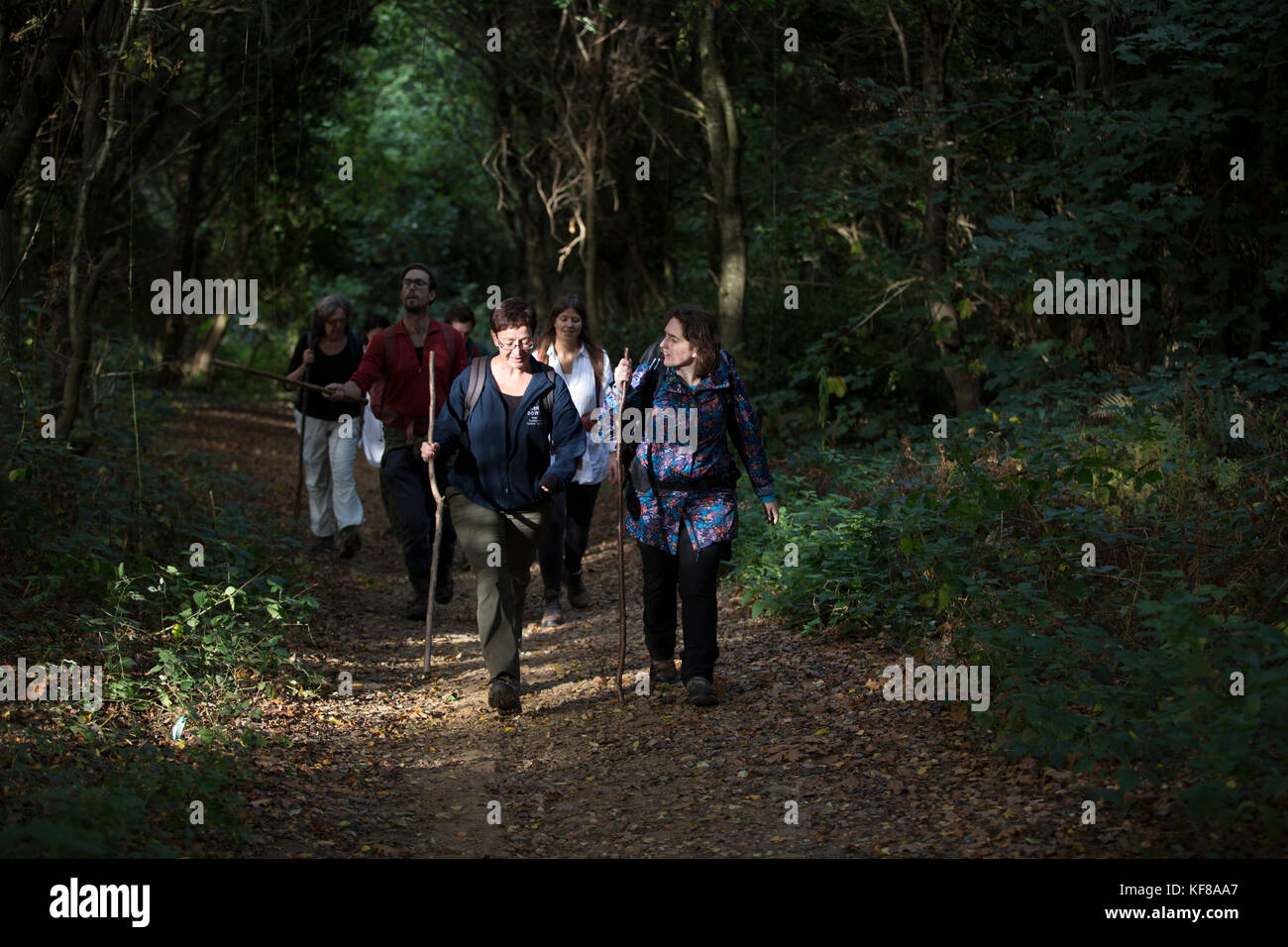 Pilgrimage to Canterbury, part of the Old Walk 220-mile pilgrims' route ...