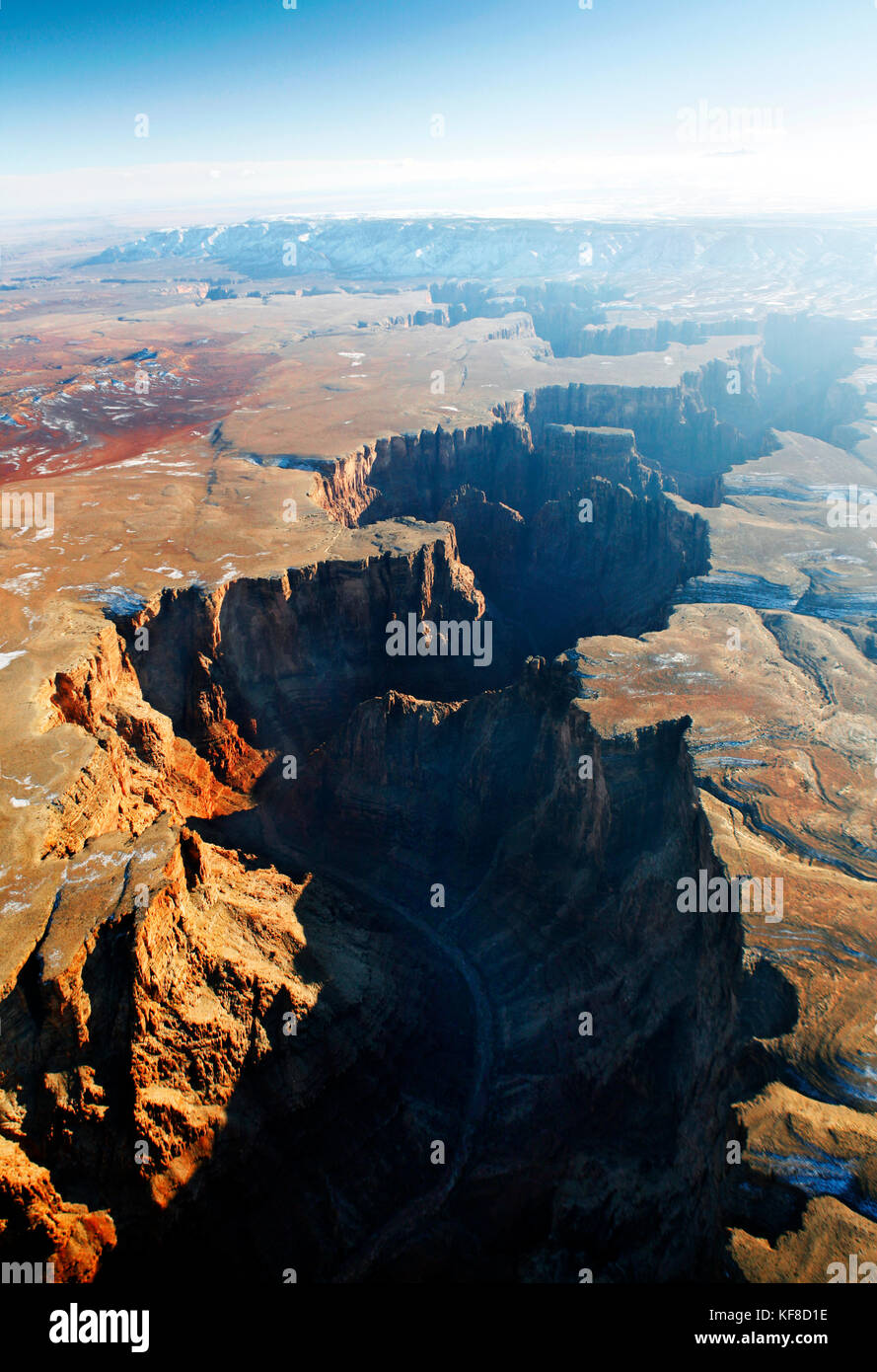 USA, Arizona, Page, aerial view of the North Rim of the Grand Canyon ...