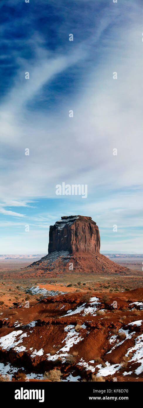 USA; Arizona; Monument Valley, Navajo Tribal Park, Merrick Butte Stock ...