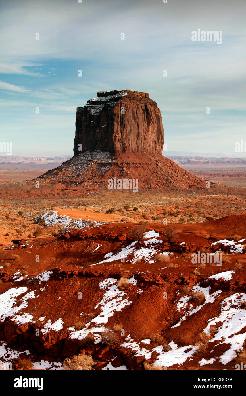 USA; Arizona; Monument Valley, Navajo Tribal Park, Merrick Butte Stock ...