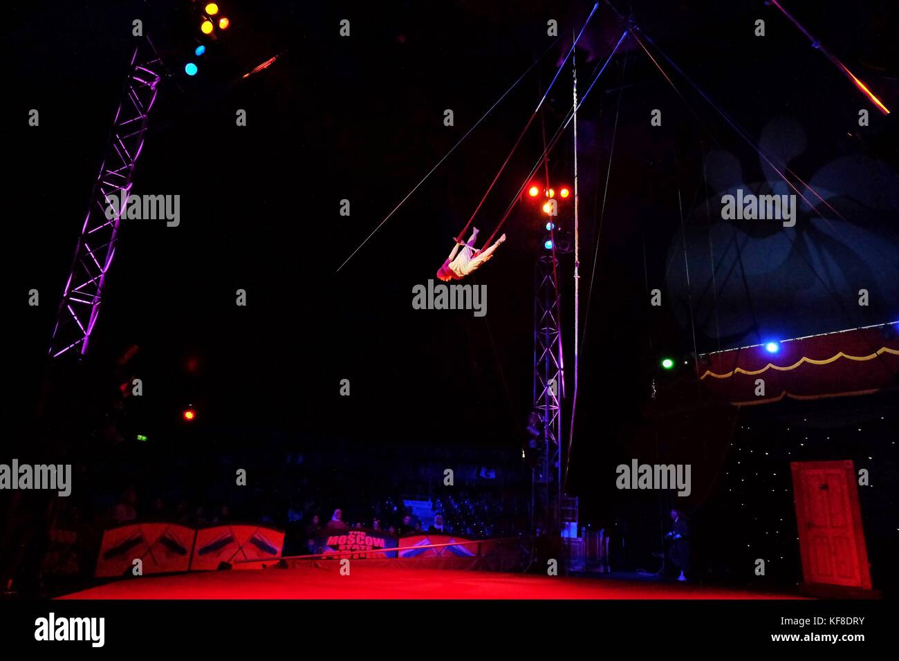 circus trapeze artist on swing Stock Photo - Alamy