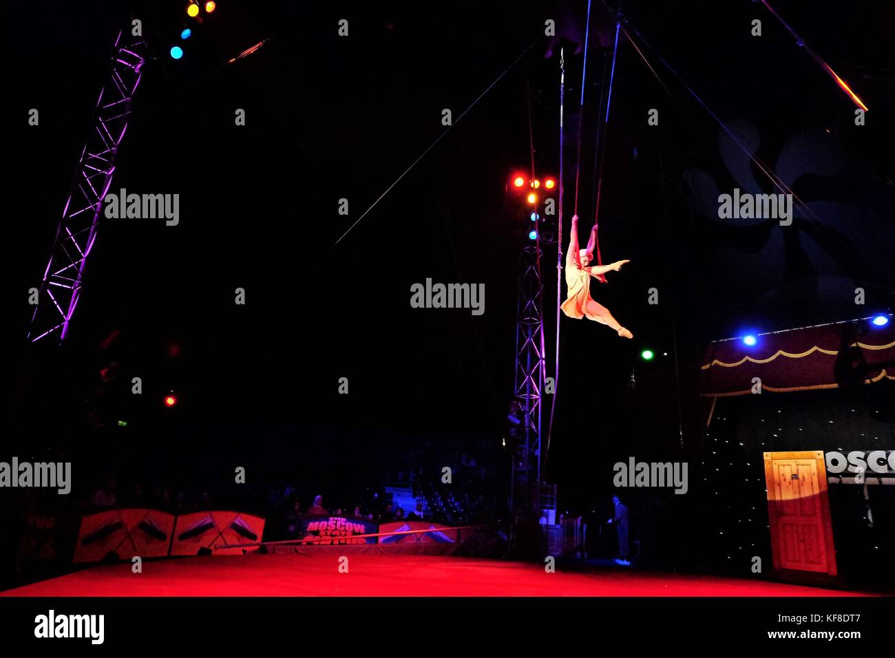 circus trapeze artist on swing Stock Photo - Alamy