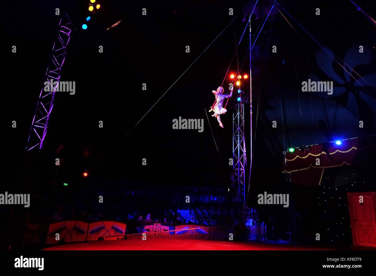 circus trapeze artist on swing Stock Photo - Alamy