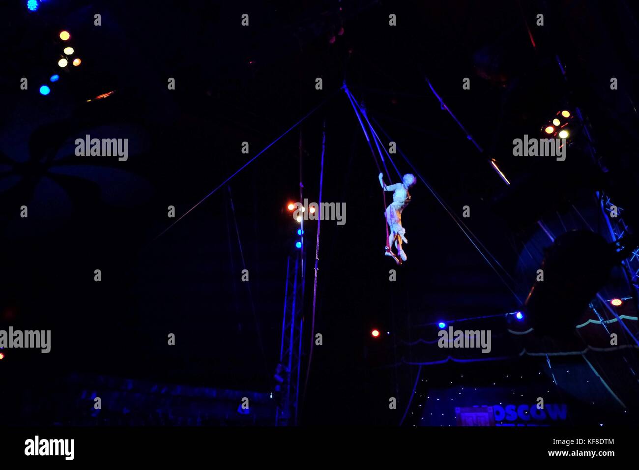 circus trapeze artist on swing Stock Photo - Alamy