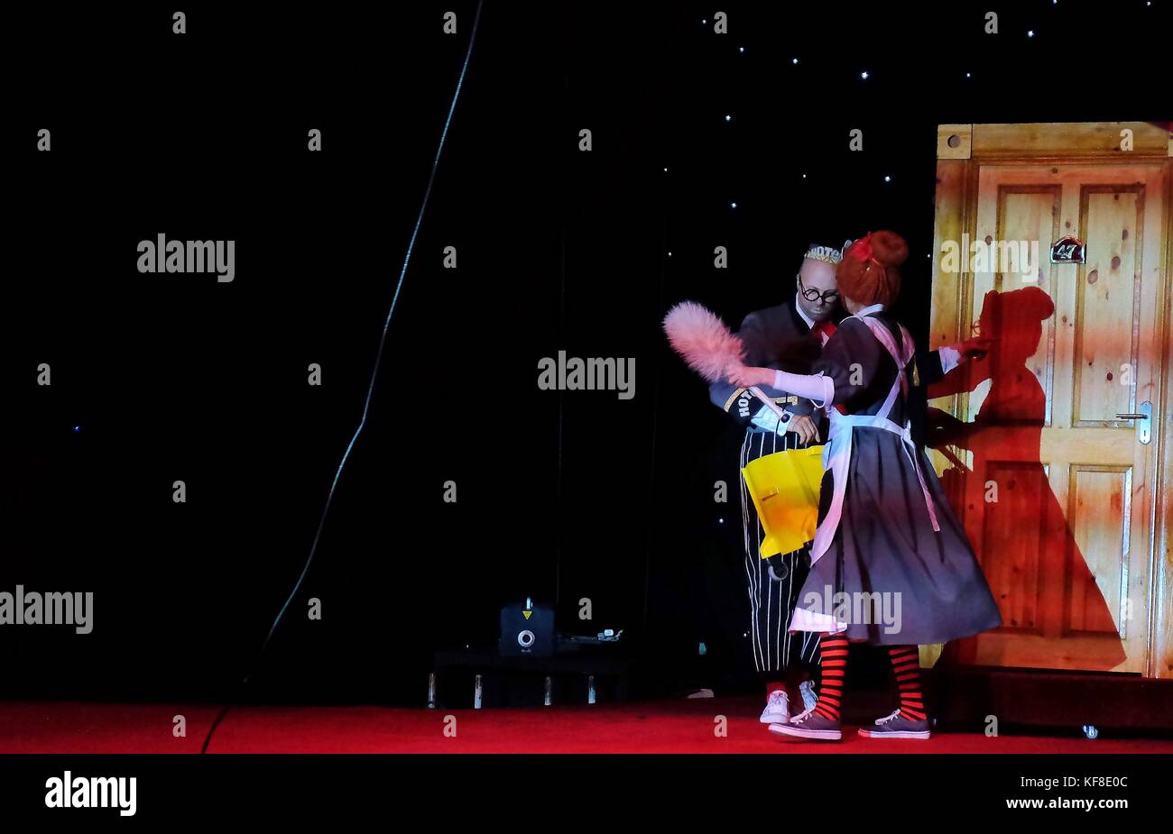 circus clown cleaners Stock Photo - Alamy