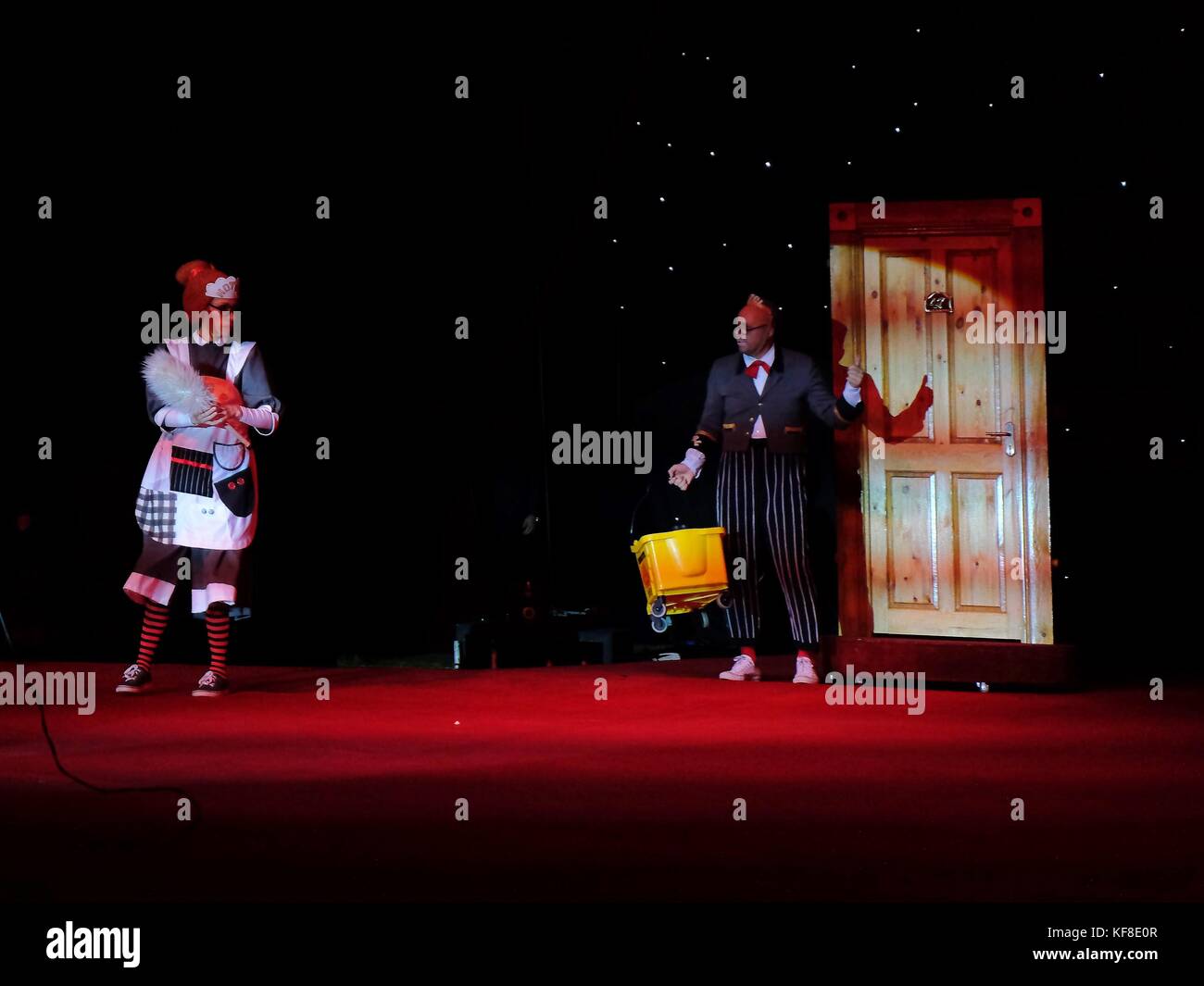 circus clown cleaners Stock Photo - Alamy