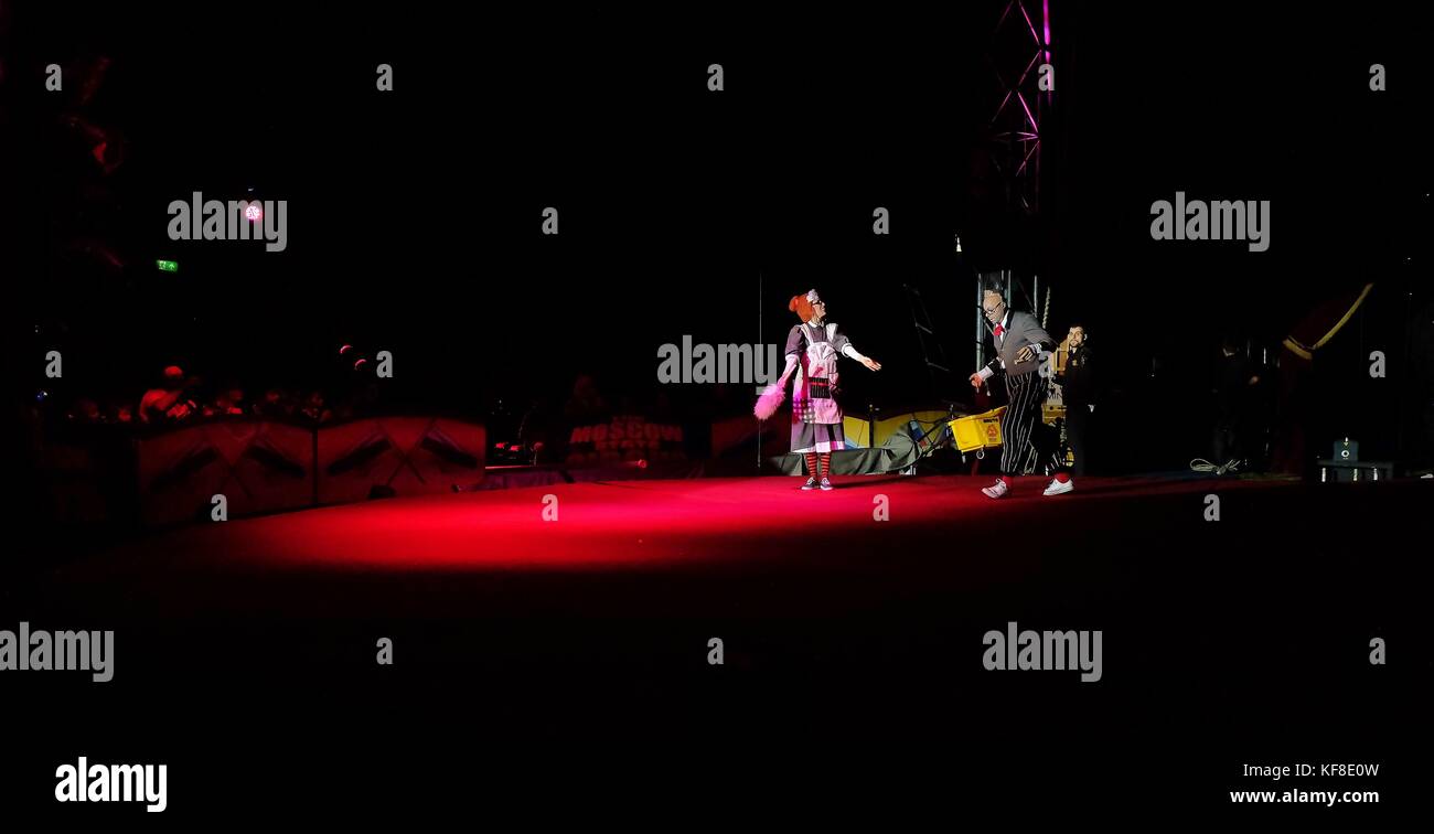 circus clown cleaners Stock Photo - Alamy