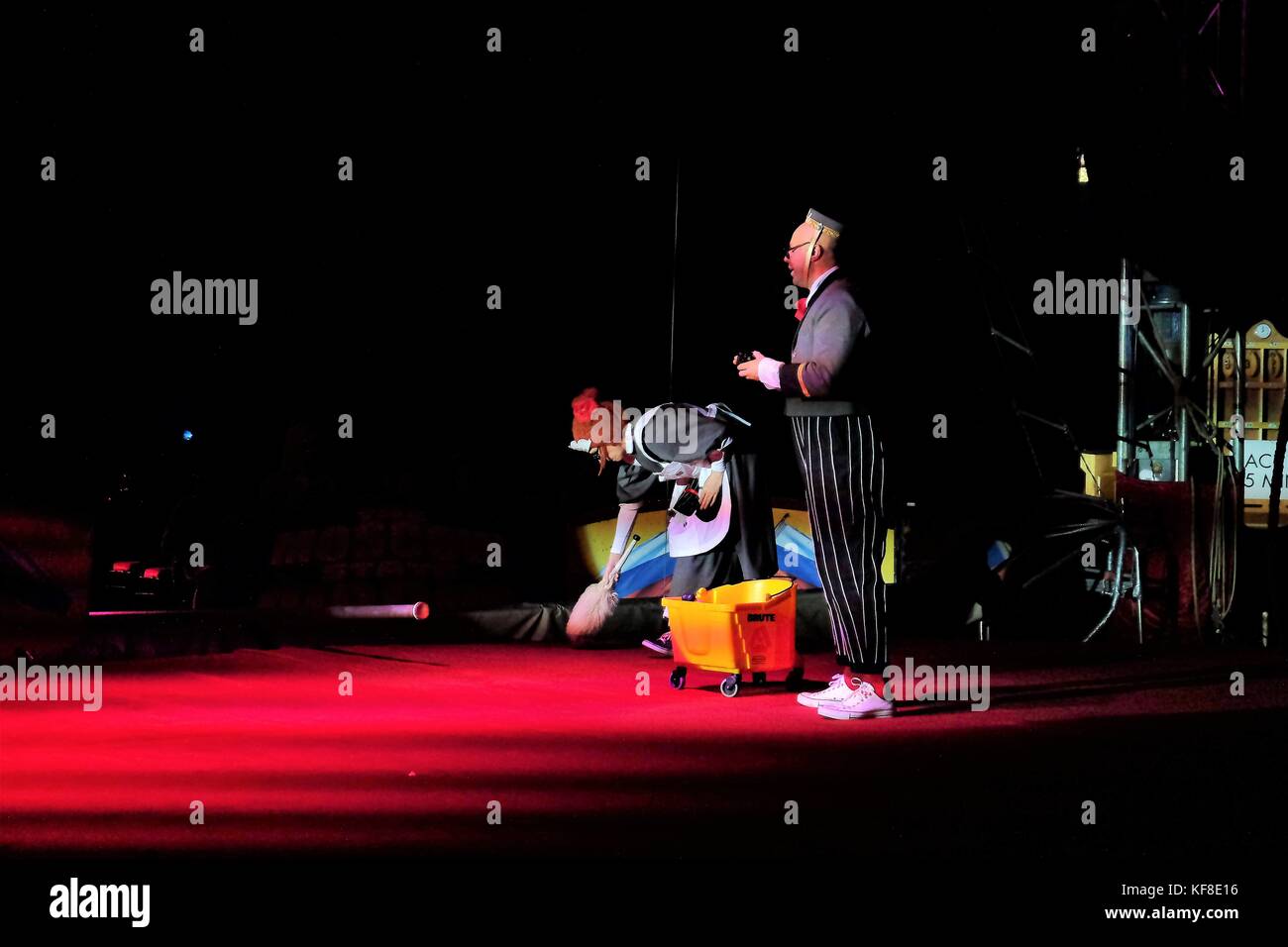 circus clown cleaners Stock Photo - Alamy