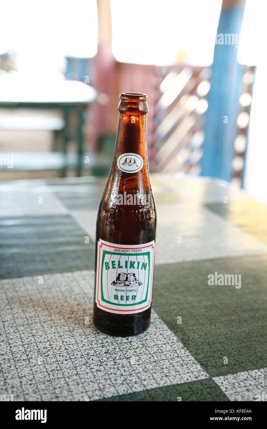 BELIZE, Hopkins, a local Belikin Beer Stock Photo - Alamy