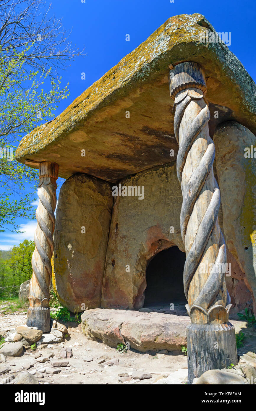 Beautiful stone dolmen in Caucasus Stock Photo - Alamy