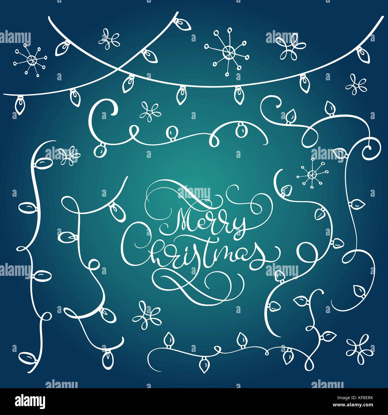 Glowing garland christmas decorations on Stock Vector Images - Alamy