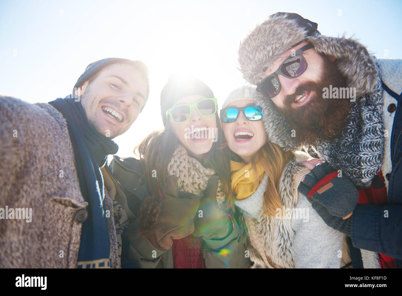 Group people winter clothes hi-res stock photography and images - Alamy