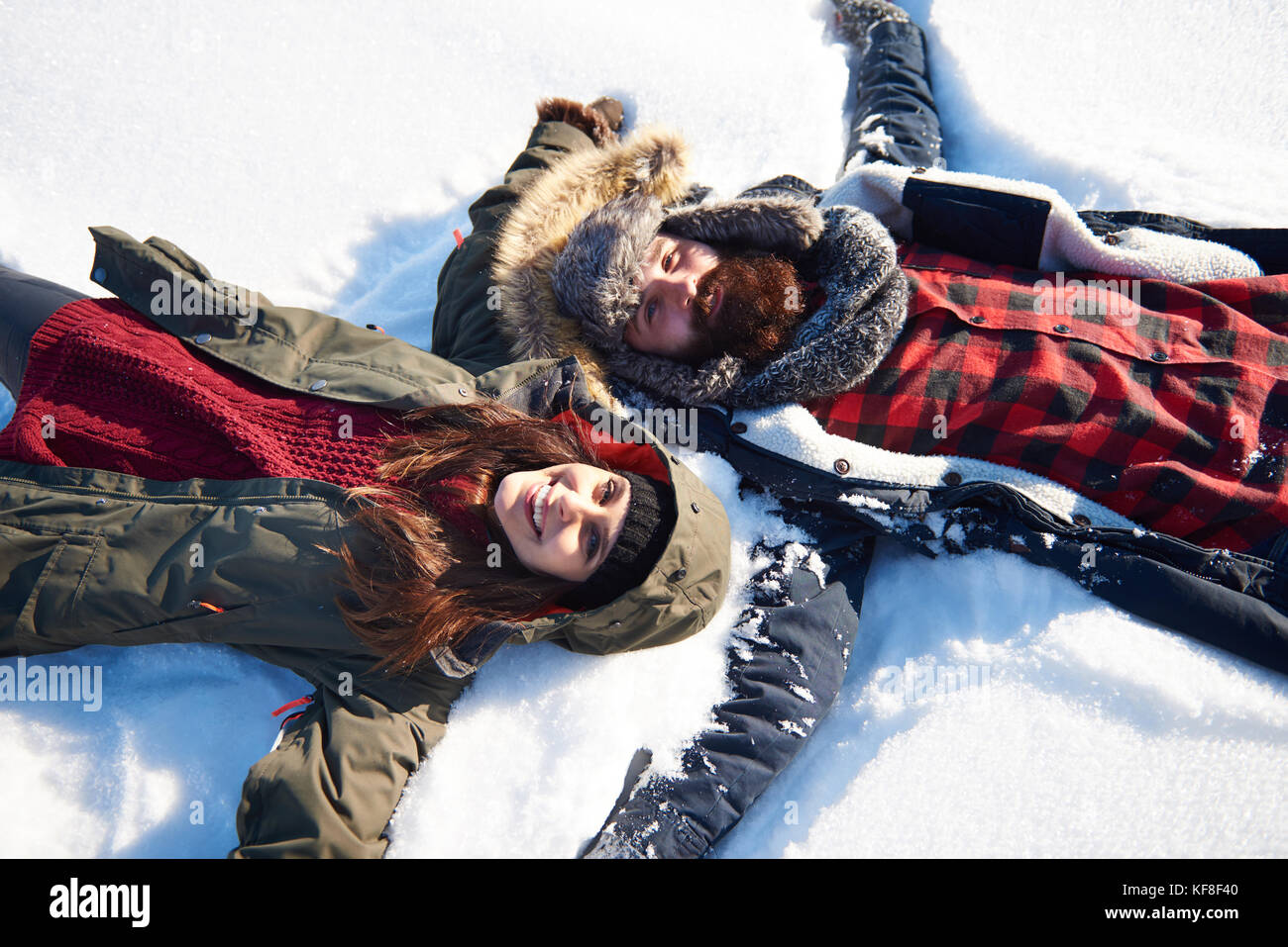 Man snow angel hi-res stock photography and images - Alamy