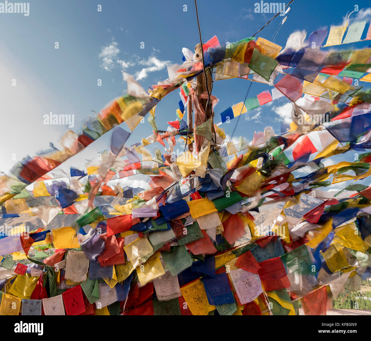 Prayer flags, Leh, Ladakh, India Stock Photo - Alamy