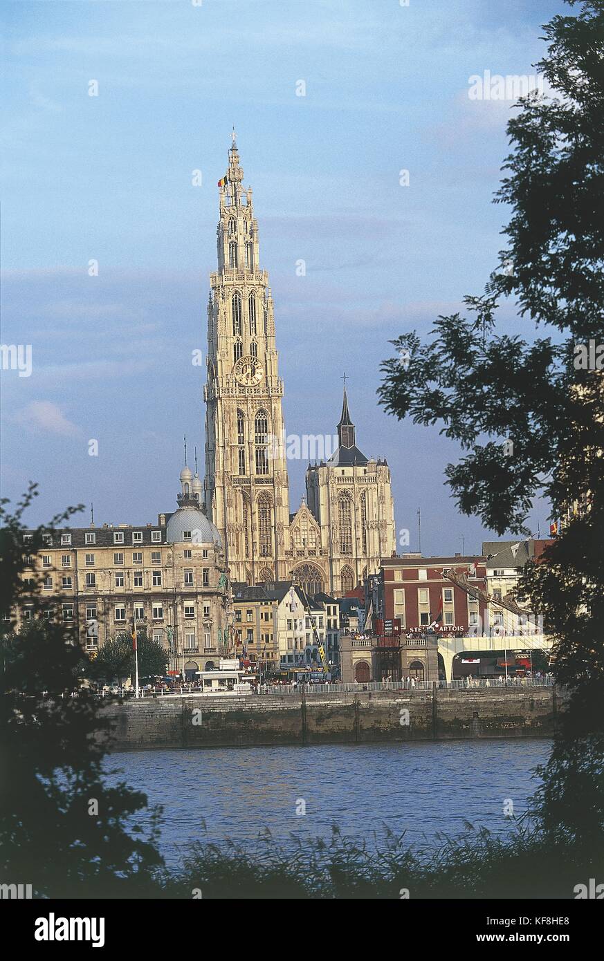 Belgium, Flanders, Antwerp. Cathedral of Our Lady (Onze-Lieve ...