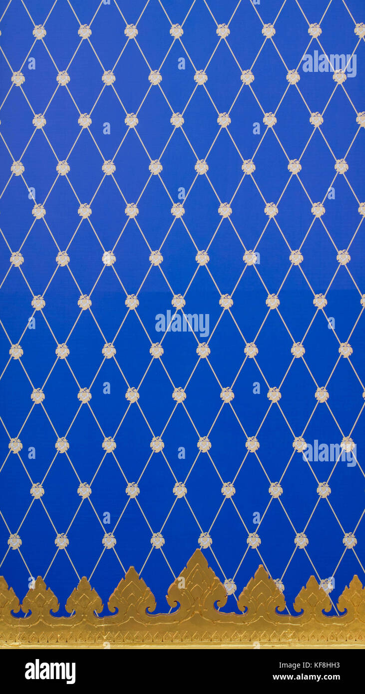 23 October, 2017 - Bangkok, Thailand: Blue and gold Thai pattern Stock ...