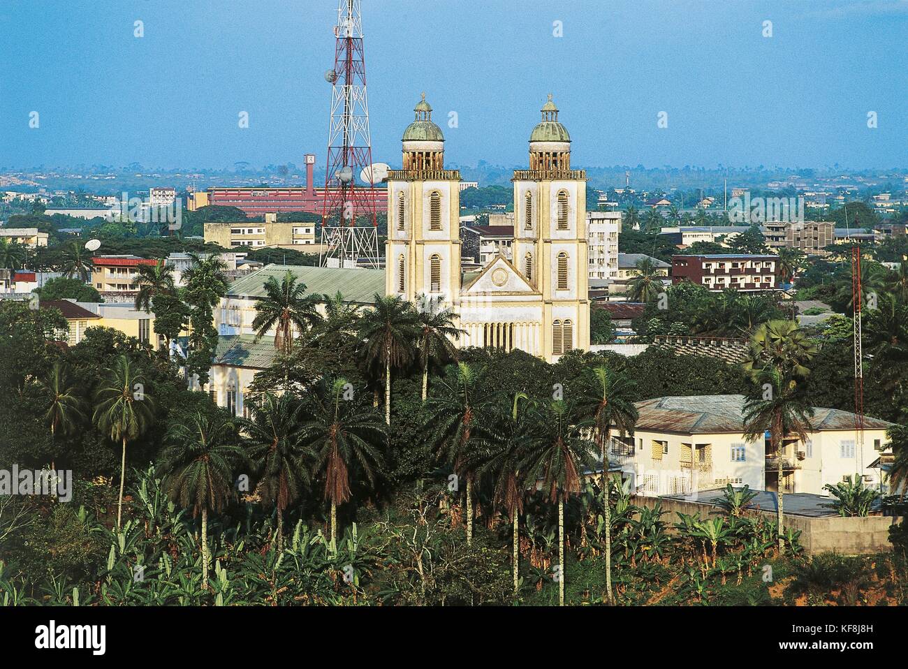 Cameroon, Southern Region, Douala. The colonial cathedral built by the ...
