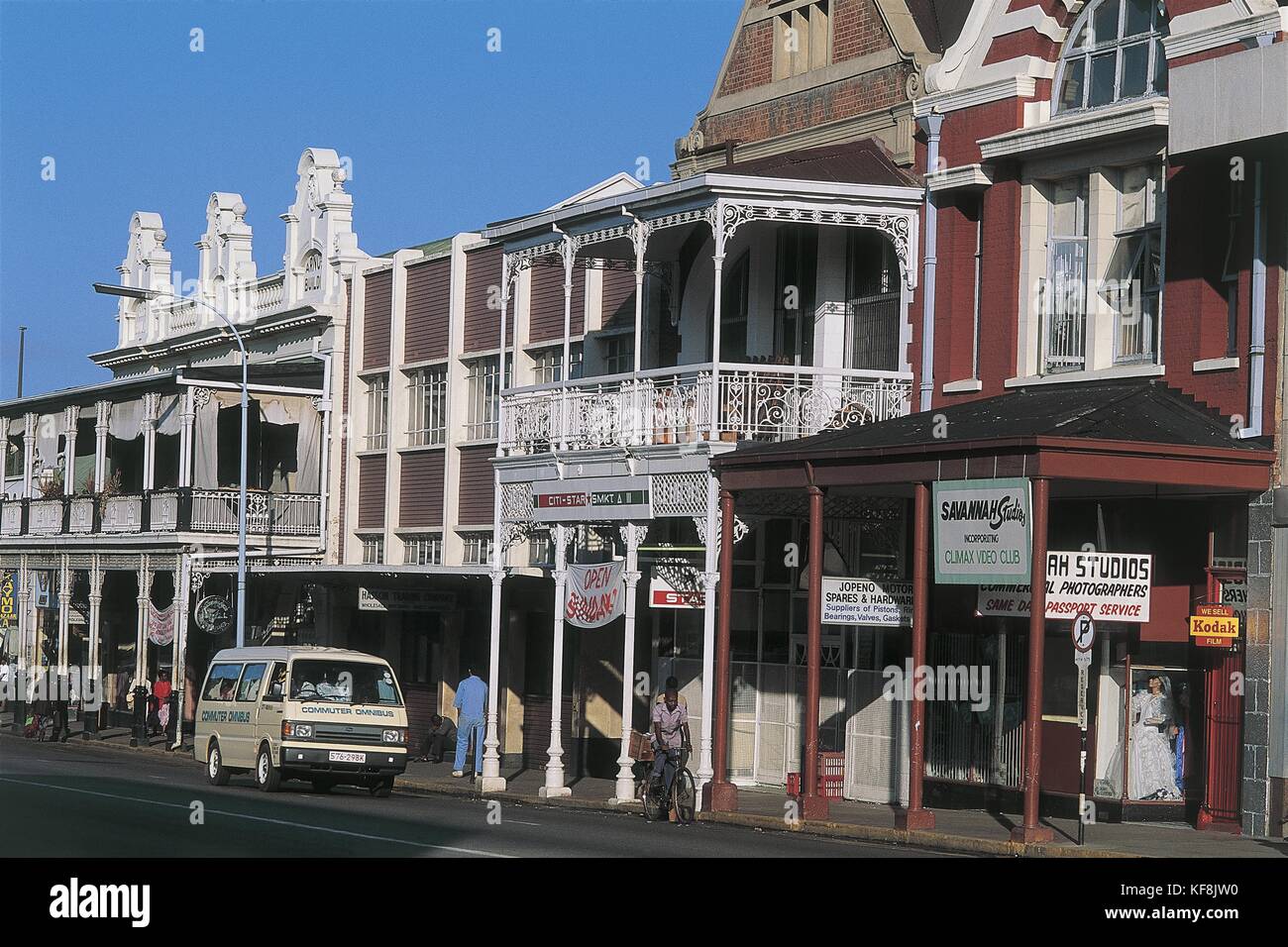 Buildings along a road, Harare, Zimbabwe Stock Photo - Alamy
